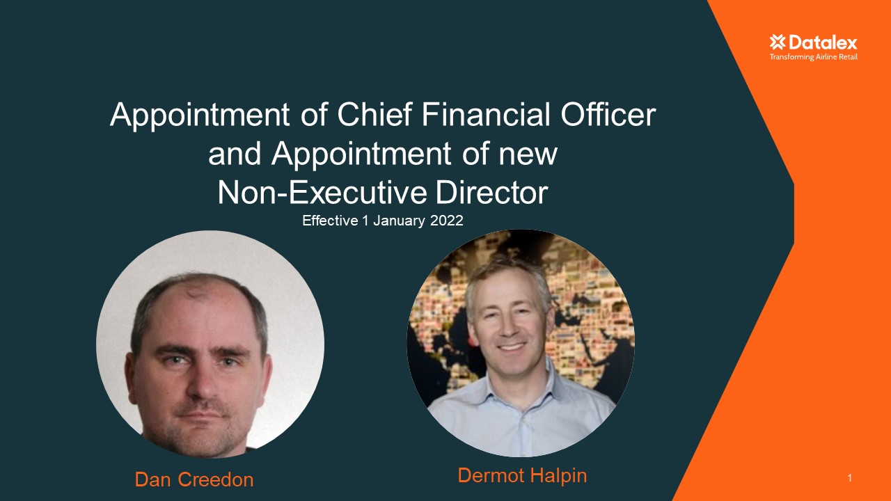 Appointment of Chief Financial Officer and appointment of new Non ...